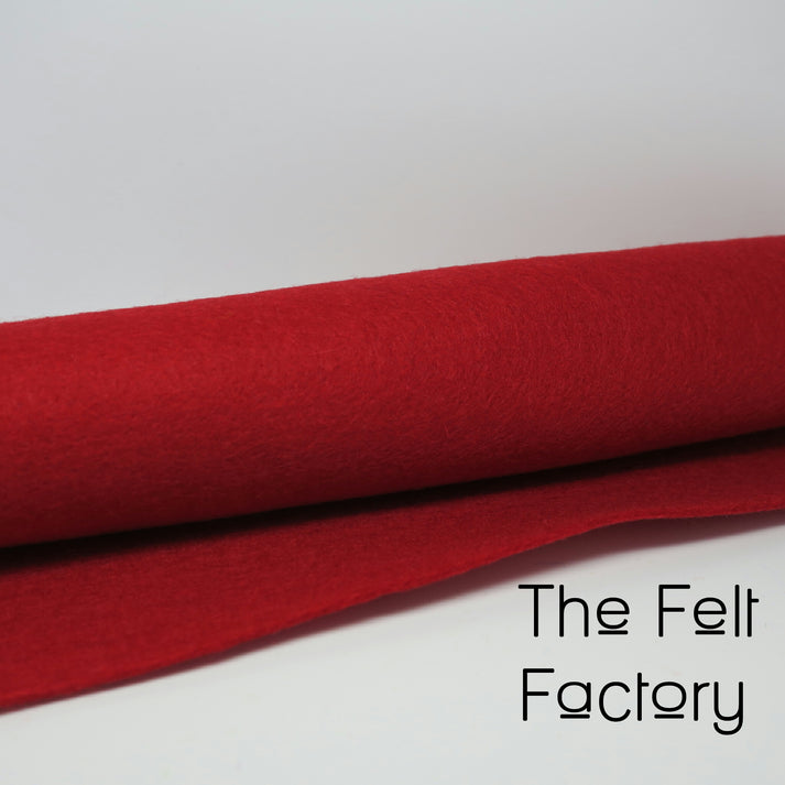 100% Merino Wool Felt Sheet - Red – The Felt Factory