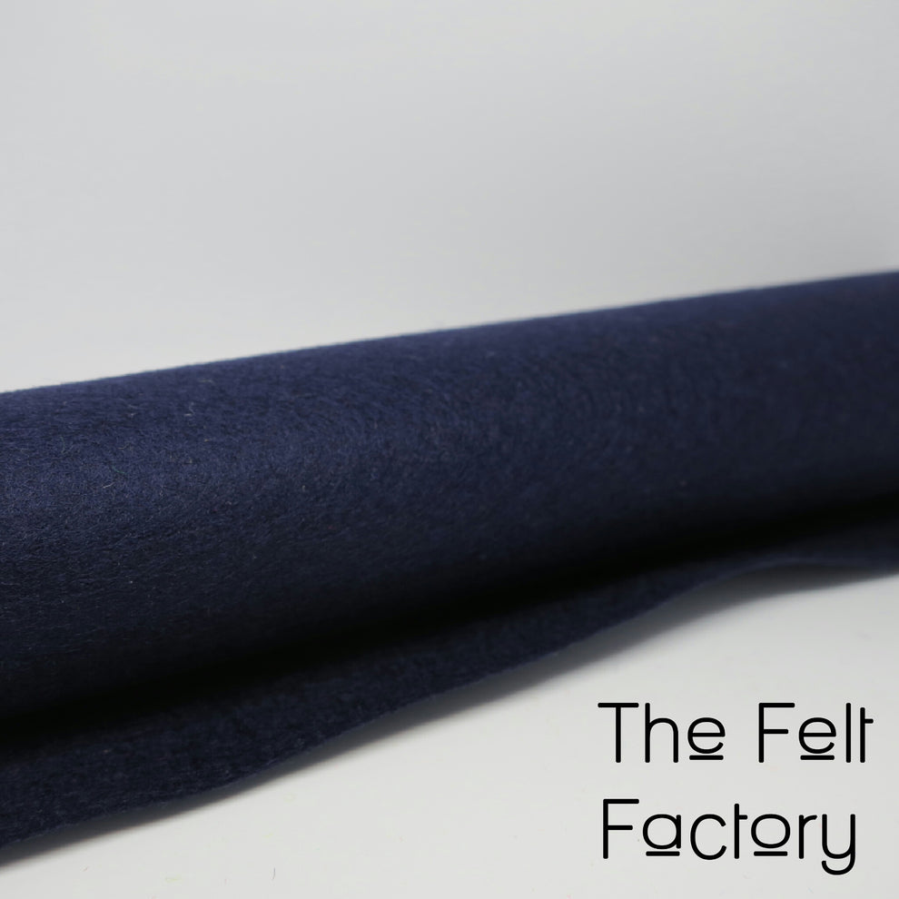 100% Merino Wool Felt Sheet - Midnight Blue – The Felt Factory