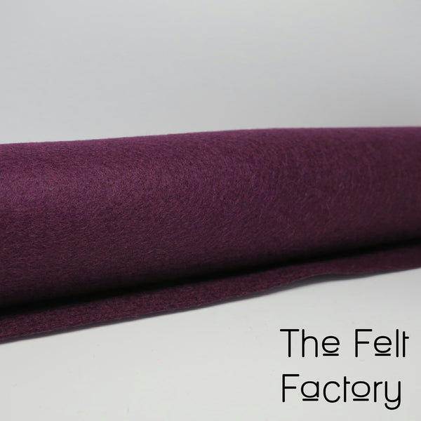 100% Merino Wool Felt Sheet - Aubergine – The Felt Factory