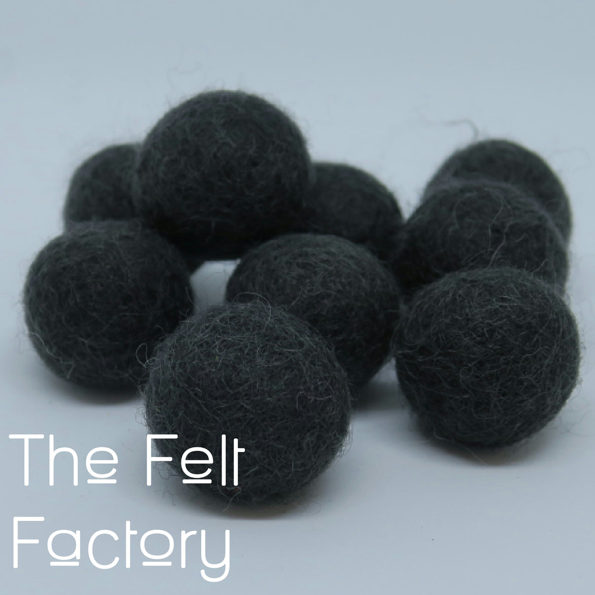 Felt Balls - Charcoal – The Felt Factory