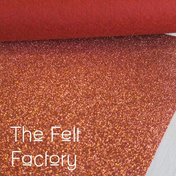 Glitter Felt - Copper – The Felt Factory