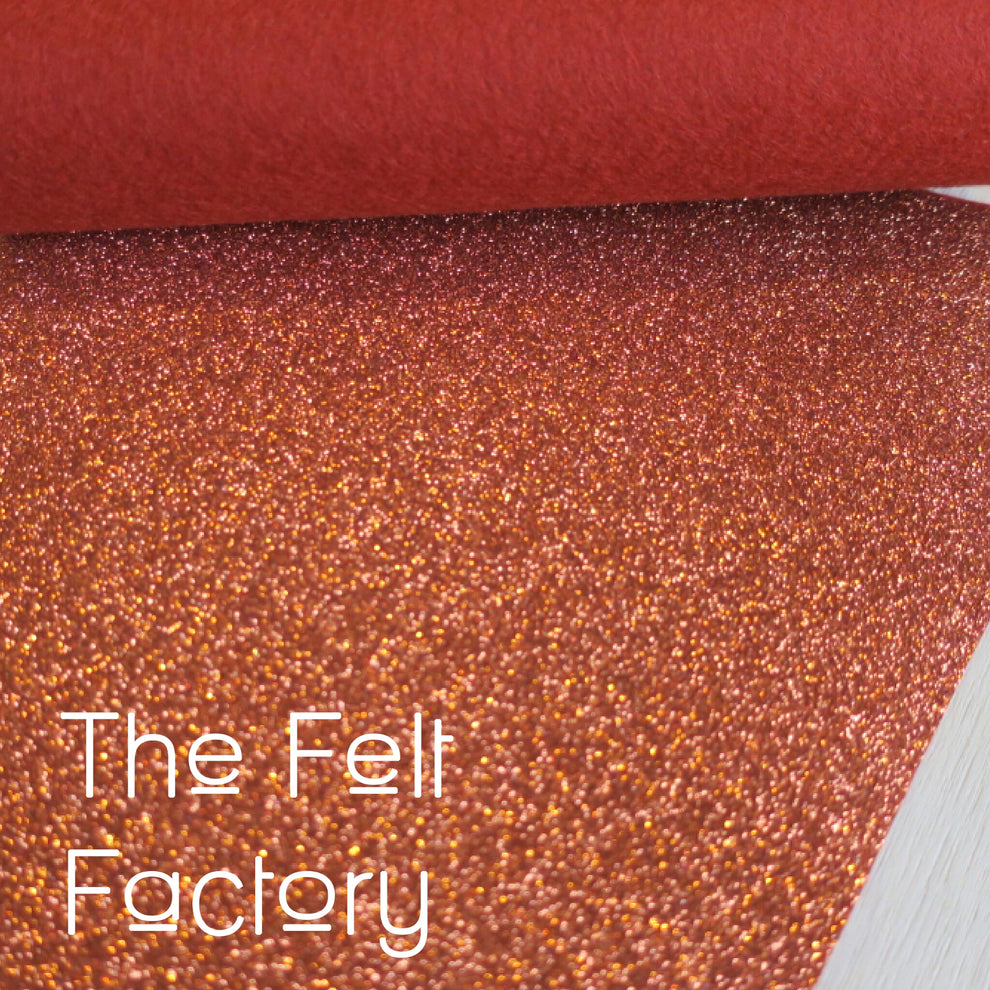 Glitter Felt - Copper – The Felt Factory