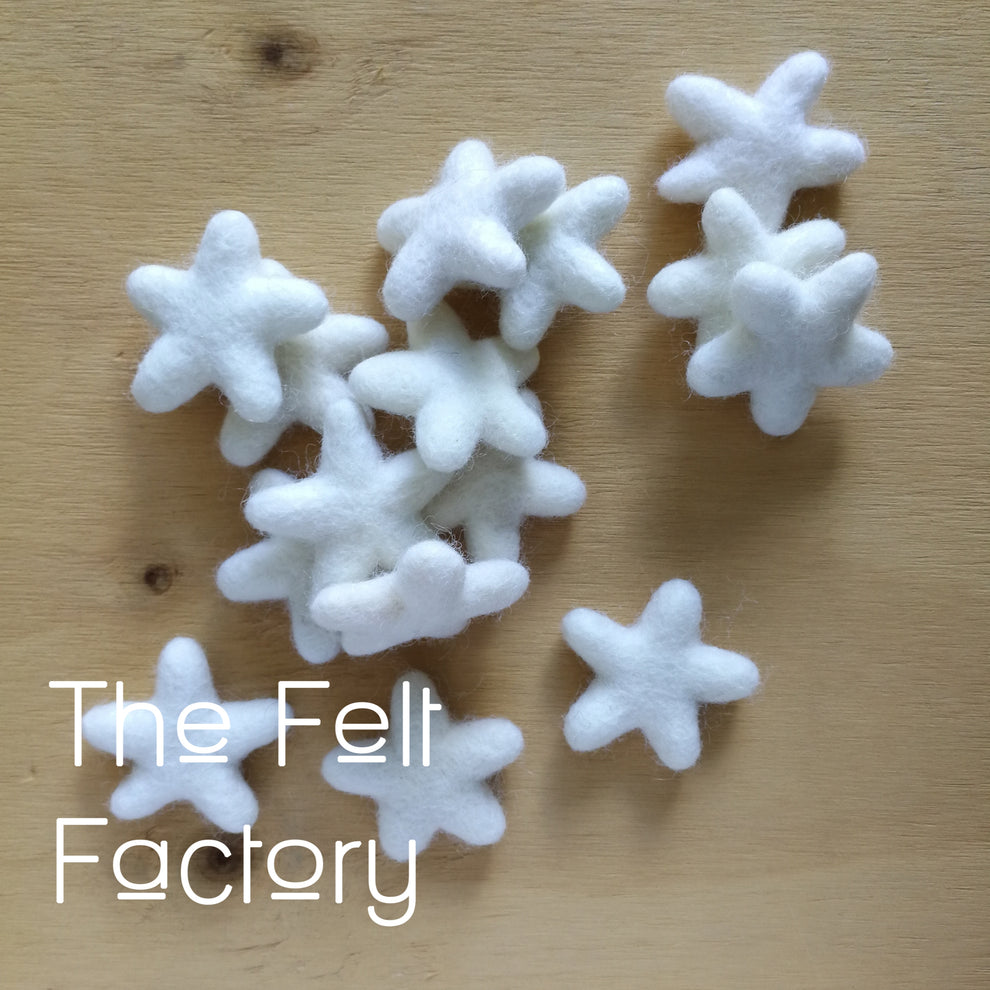 Stars - White – The Felt Factory