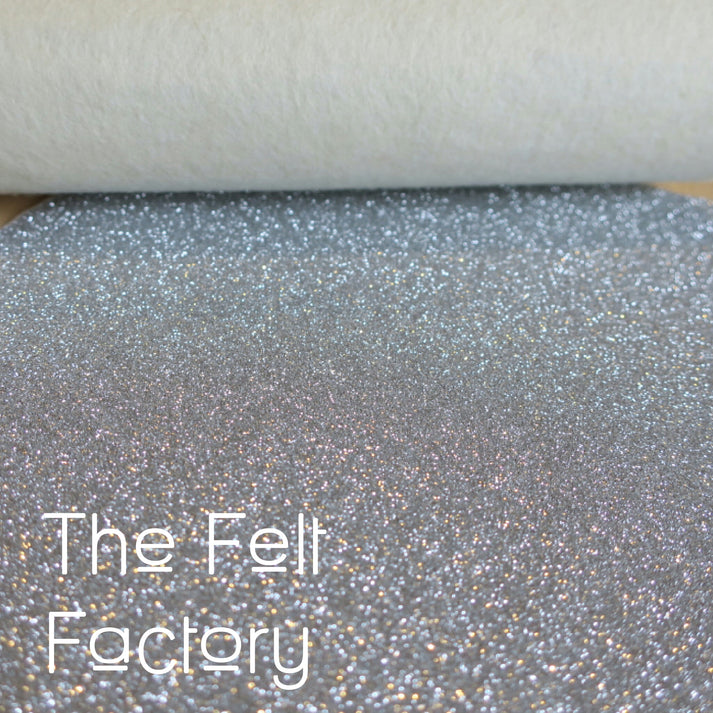 Glitter Felt - Silver – The Felt Factory